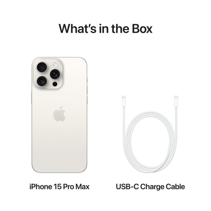 iPhone 15 Pro Max 256GB White Titanium (MU783AA/A) - 0700288144